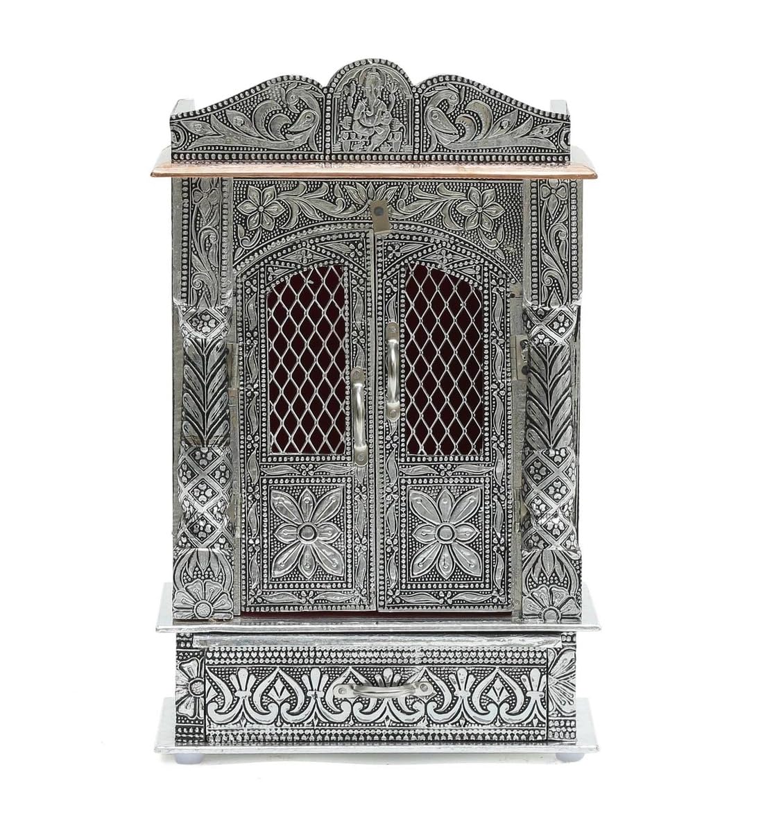 Buy YATSKIA Hindu Temple for Home with Cabinets - Home Temple Pooja ...