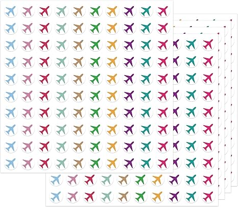Amazon.com: 500 Pcs Travel Airplane Planner Stickers, Mini Trip ...