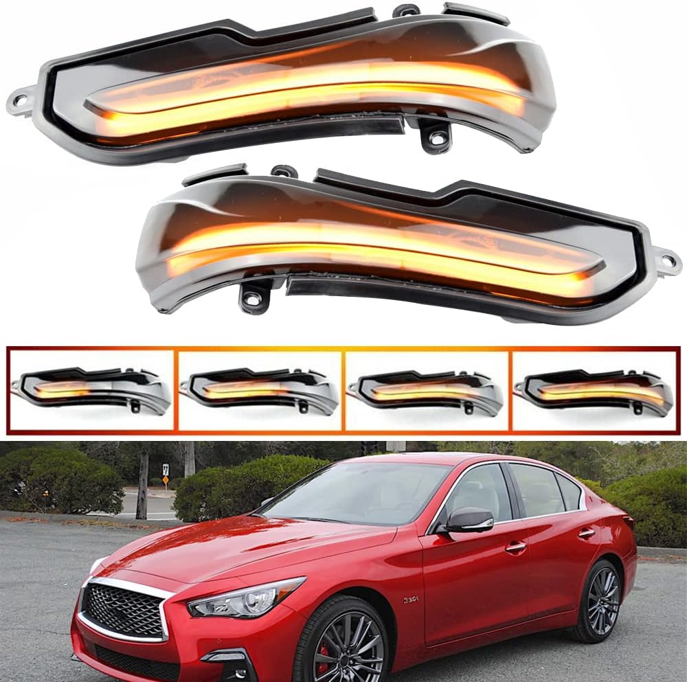 Amazon.com: BINQIGOO 2pcs Smoked Lens Side Mirror Marker Lights LED ...