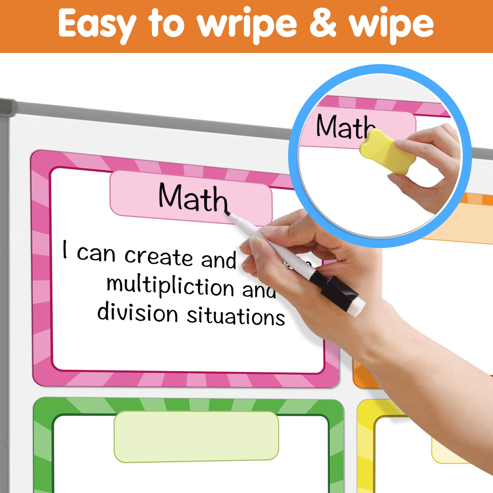 Magnetic Write Wipe Charts Magnetic Write & Wipe Objective Charts - Dry ...