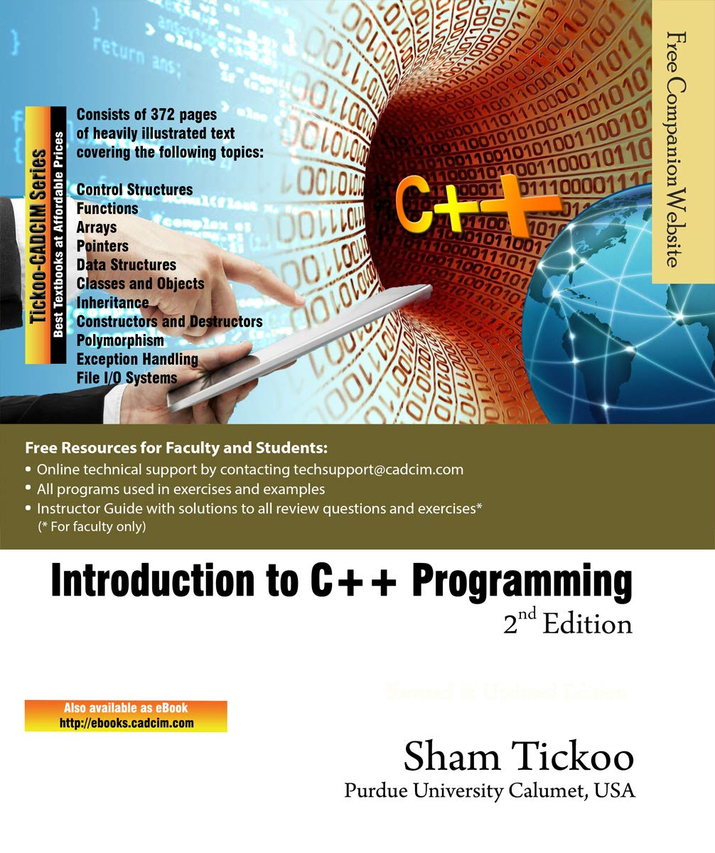 Amazon.com: Introduction to C++ Programming , 2nd Edition: 978-1-942689-38-6 eBook : Tickoo ...