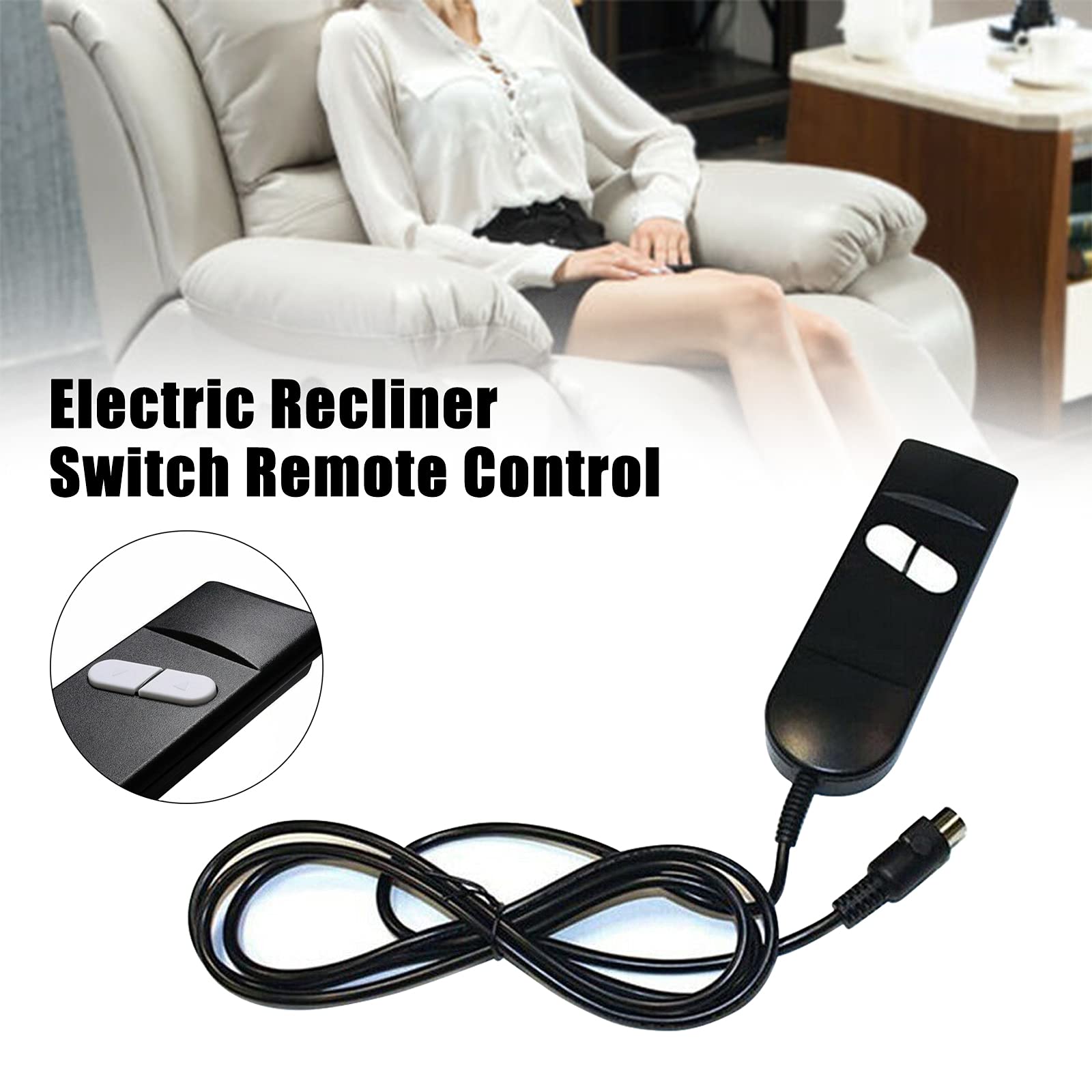 Lift Chair Remote Control 2-Button - 5 Pin Hand Control Replacement For ...