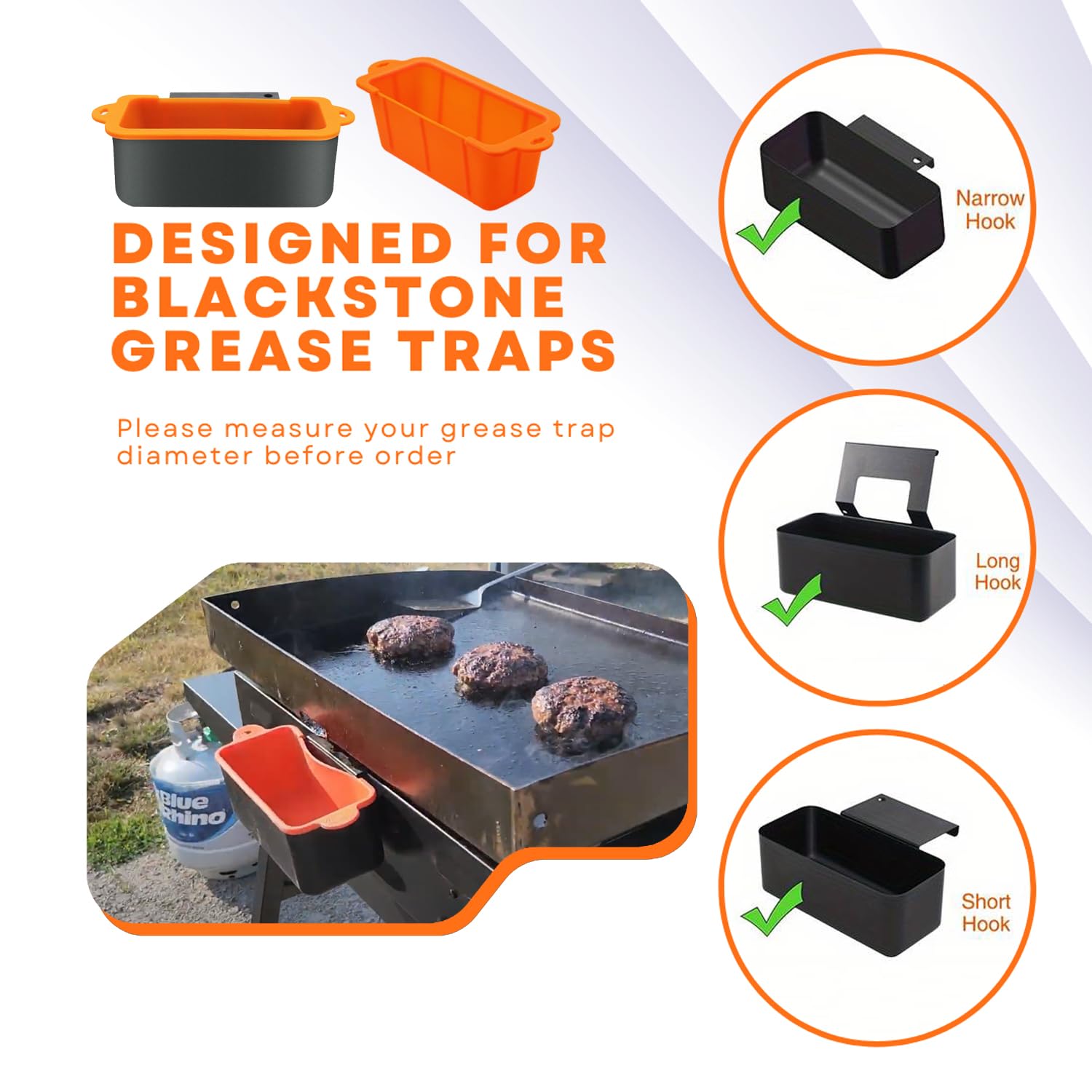 Snapklik.com : Silicone Grease Cup Liners & Spatula Mat For 36 28 22 17 ...