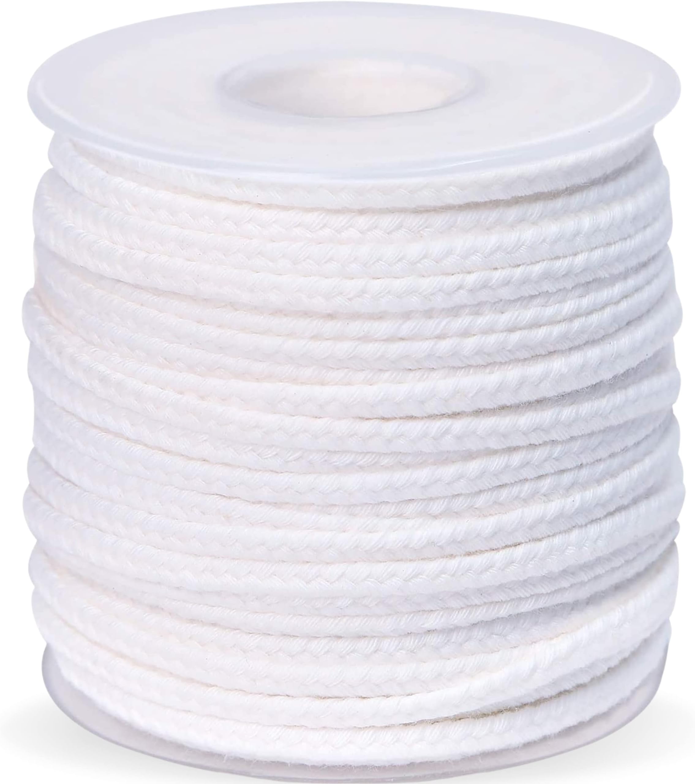 Amazon.com: 24 PLY Braided Candle Wick Spool White Woven Wicks Cord for ...