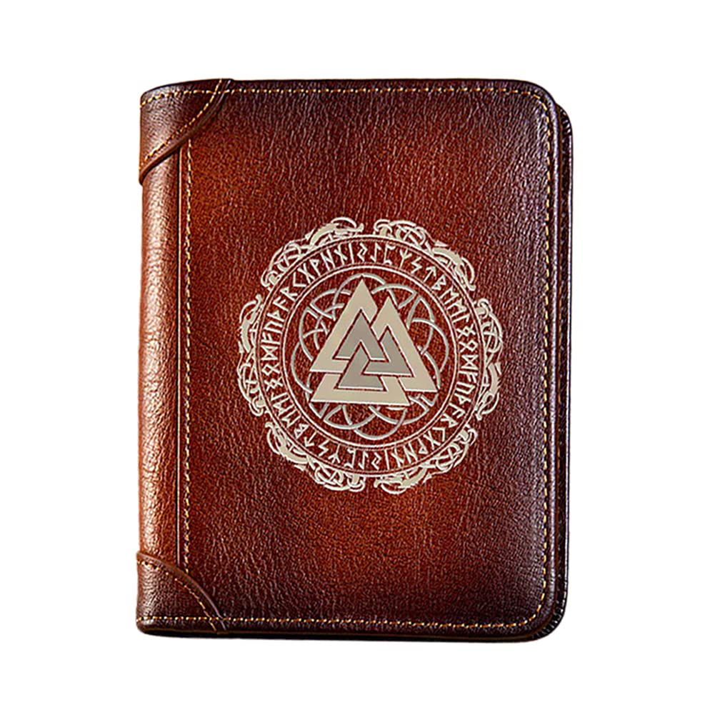 Amazon.com: Viking Triangle Symbol Valknut - Valhalla Genuine Leather ...