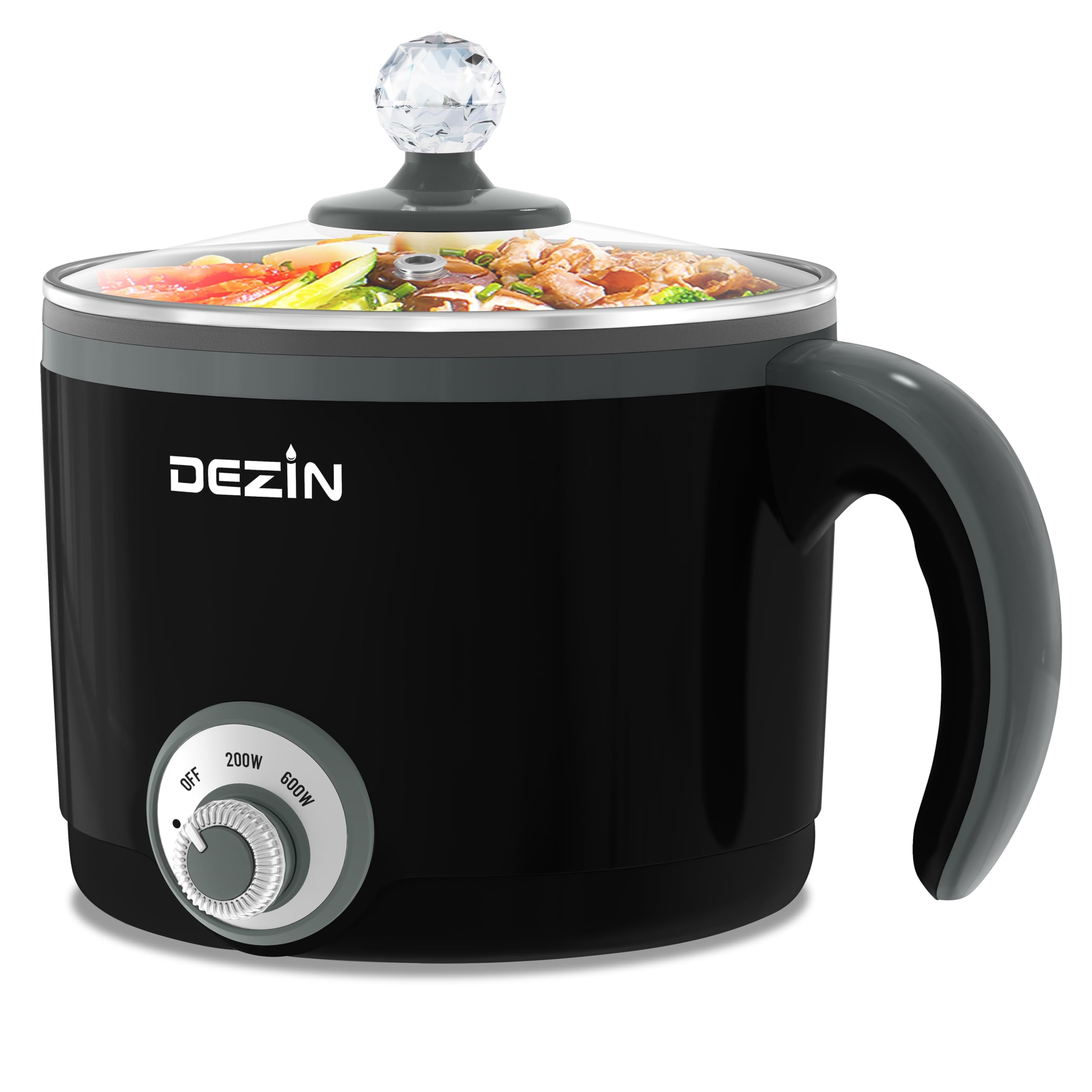 Amazon.com: Dezin Hot Pot Electric, 1.5L Rapid Noodles Cooker, Non ...