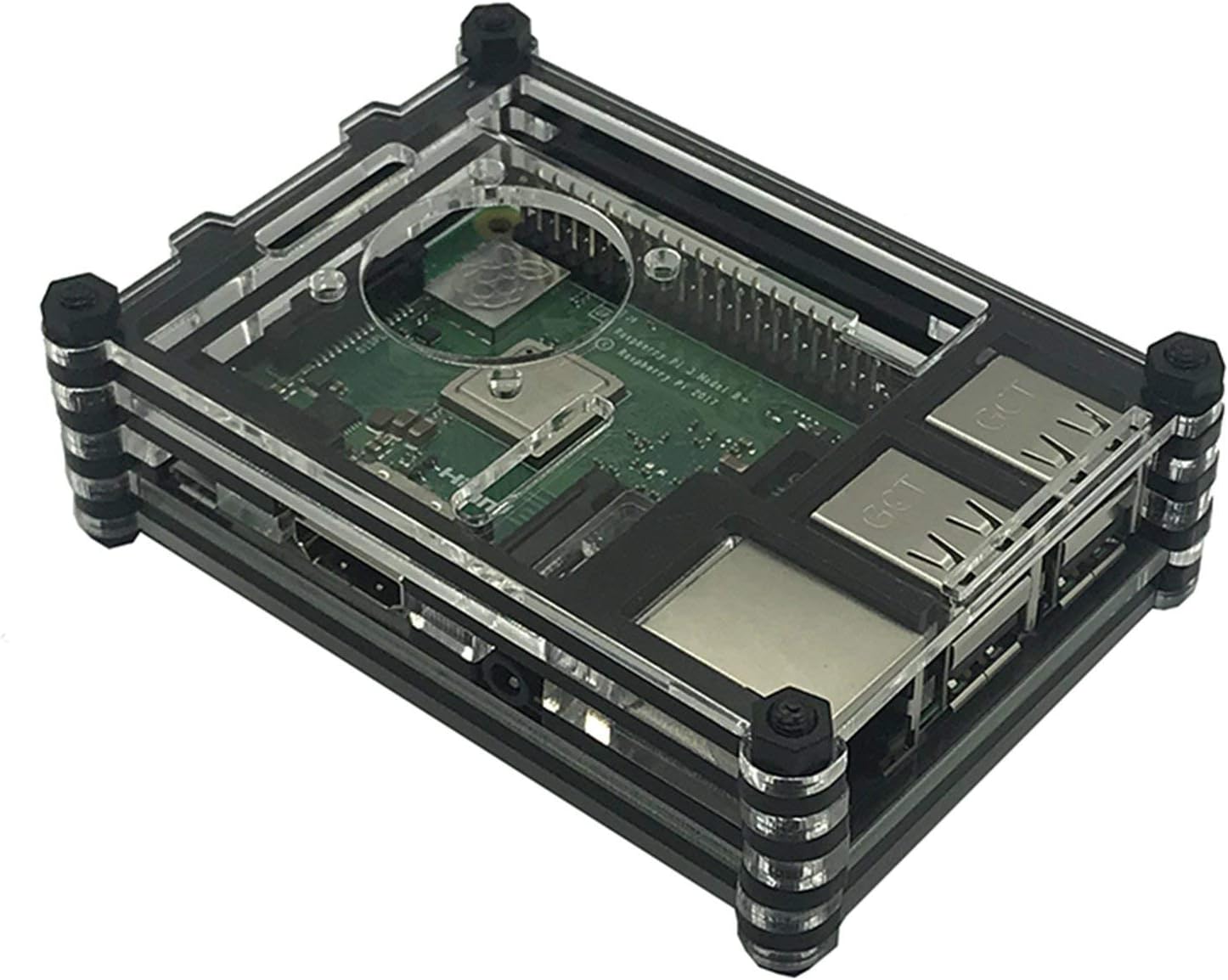 Amazon.com: Raspberry Pi Case kit with Fan, Heatsinks, 5V / 2.5A Power ...