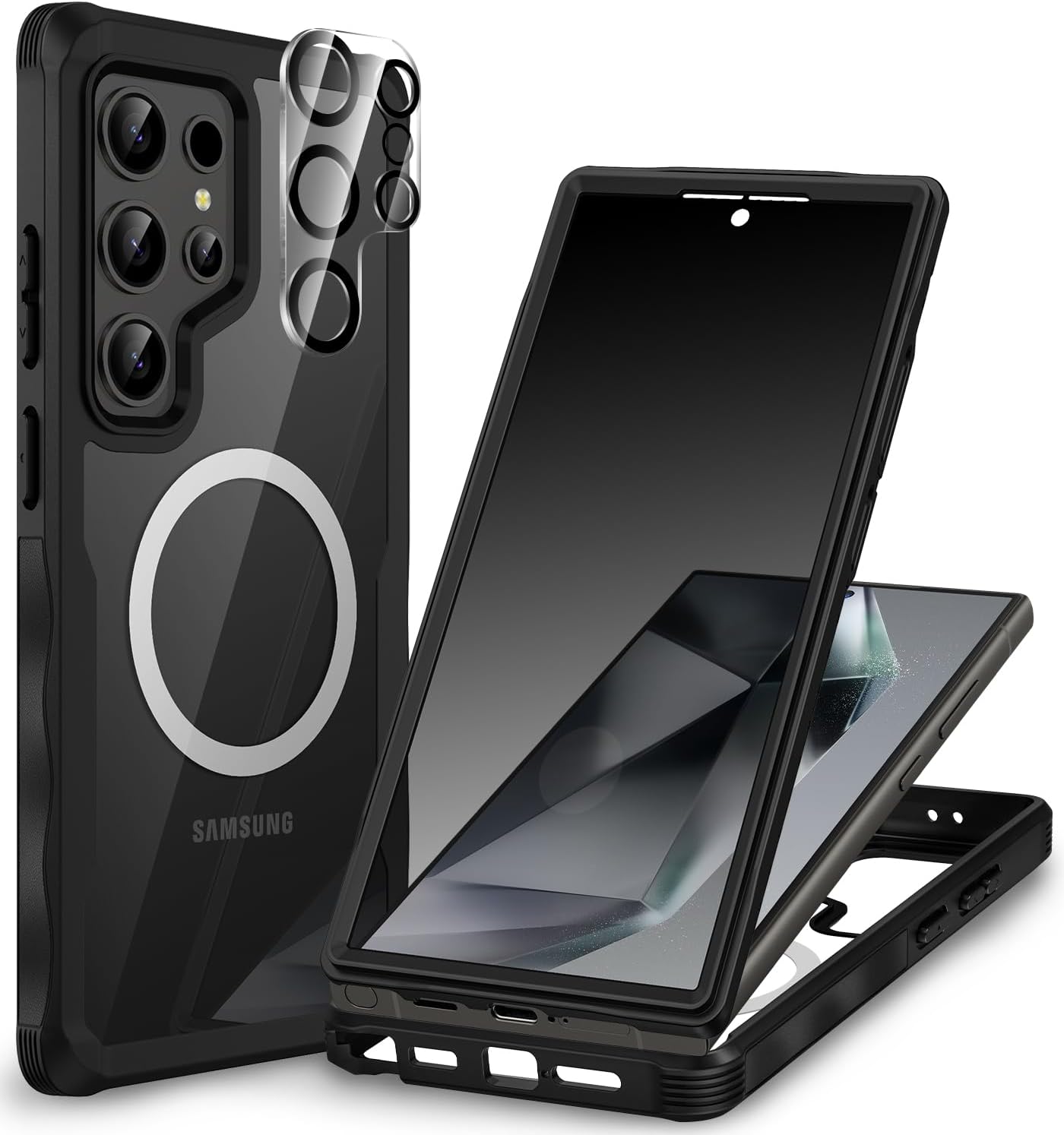 Amazon.com: CENHUFO Magnetic for Samsung Galaxy S24 Ultra Case, Privacy ...