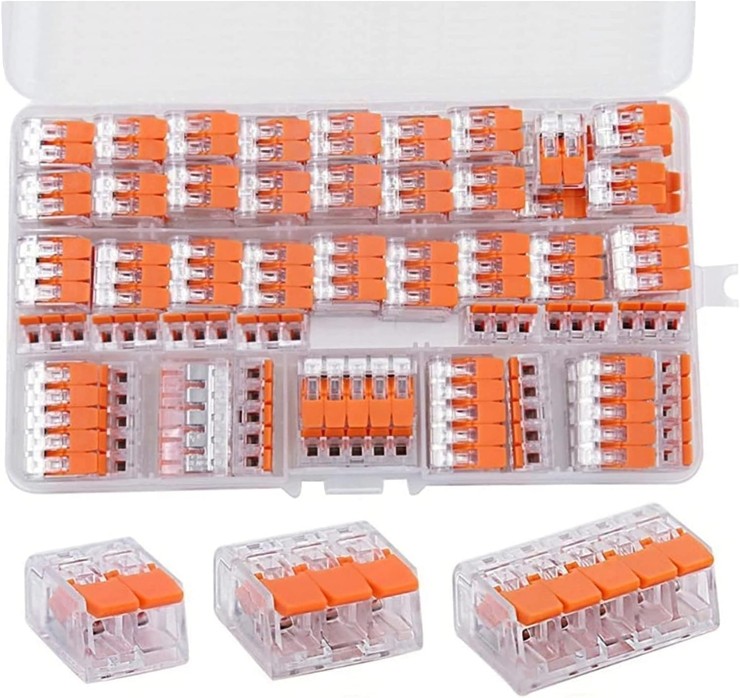75 Pcs Lever Nut Assortment Splicing Connector Kit, Compact Splicing ...