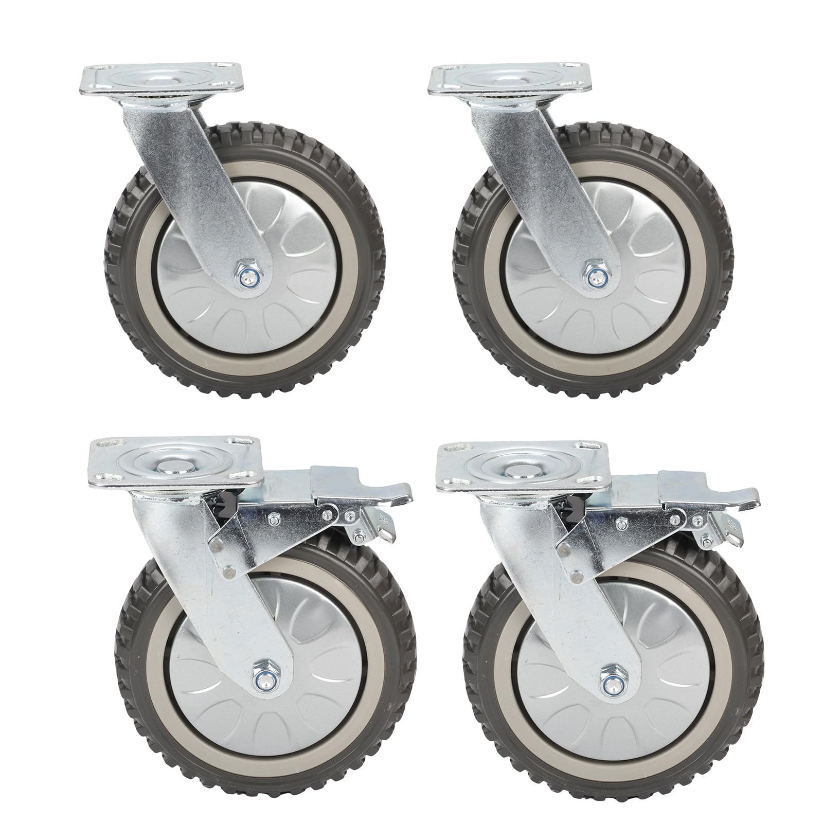 Snapklik.com : Tonchean 8 Inch Heavy Duty Casters Wheels Set Of 4, 2314 ...