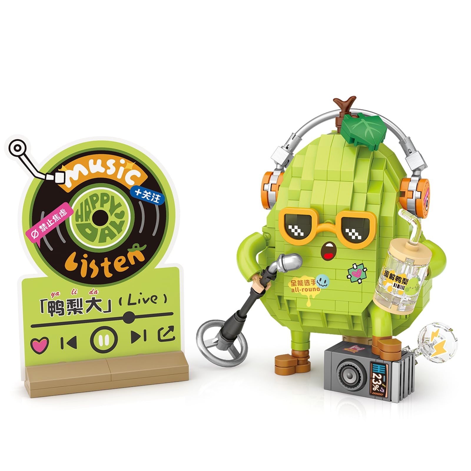 MEIEST Mini Fruit Party Building Blocks Set,Cute Fruit Rock Band ...