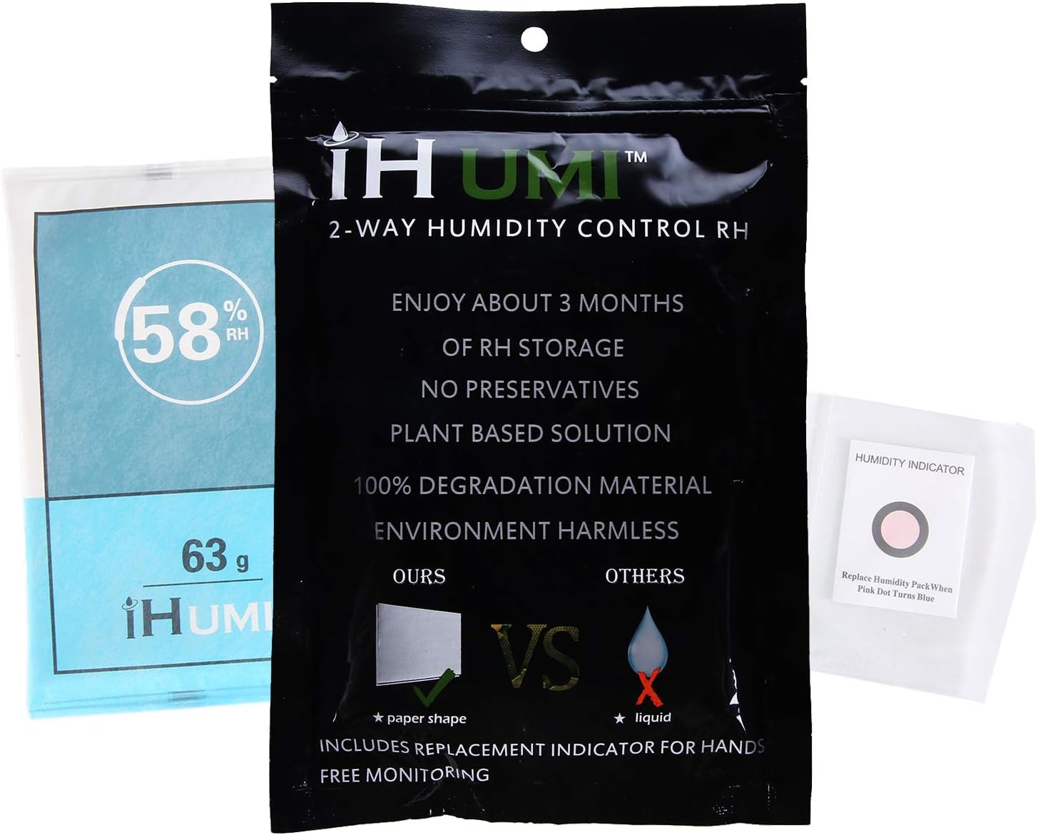 Amazon.com: IHUMI 58 Percent RH -63 Gram,4-Pack 2-Way Humidity Control ...