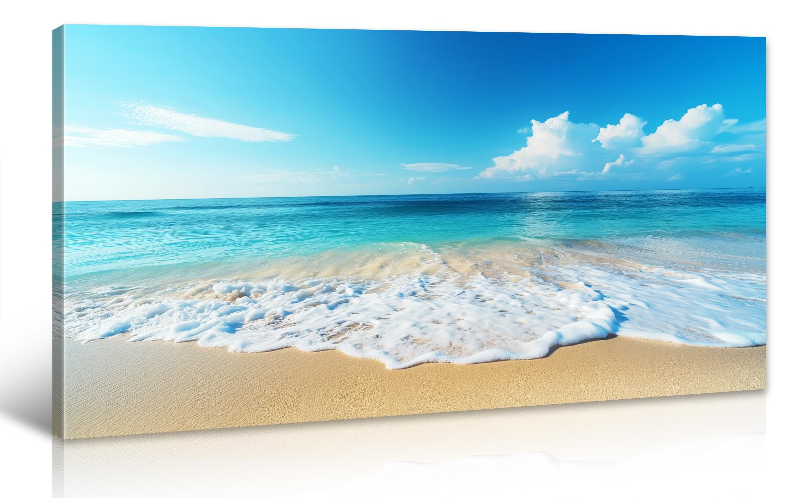 Amazon.com: Beach Pictures Wall Art Canvas Print Ocean Pictures Wall ...