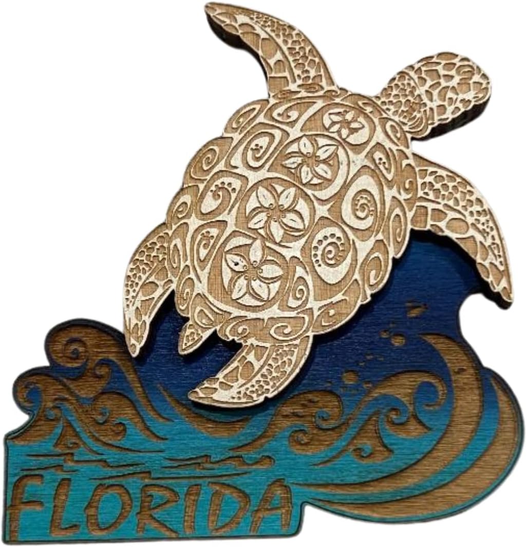 Amazon.com: Wood Carved Florida State The Sunshine State Souvenir ...