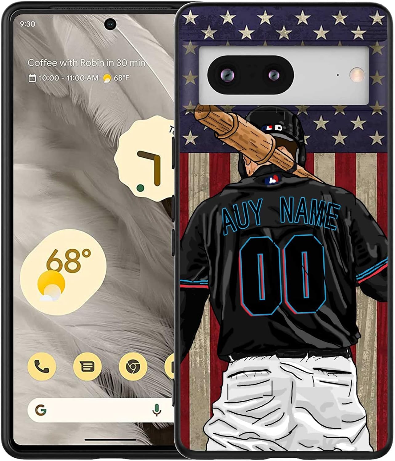 Amazon.com: VNGDA DIY Custom Name & Number Baseball Phone Case for ...