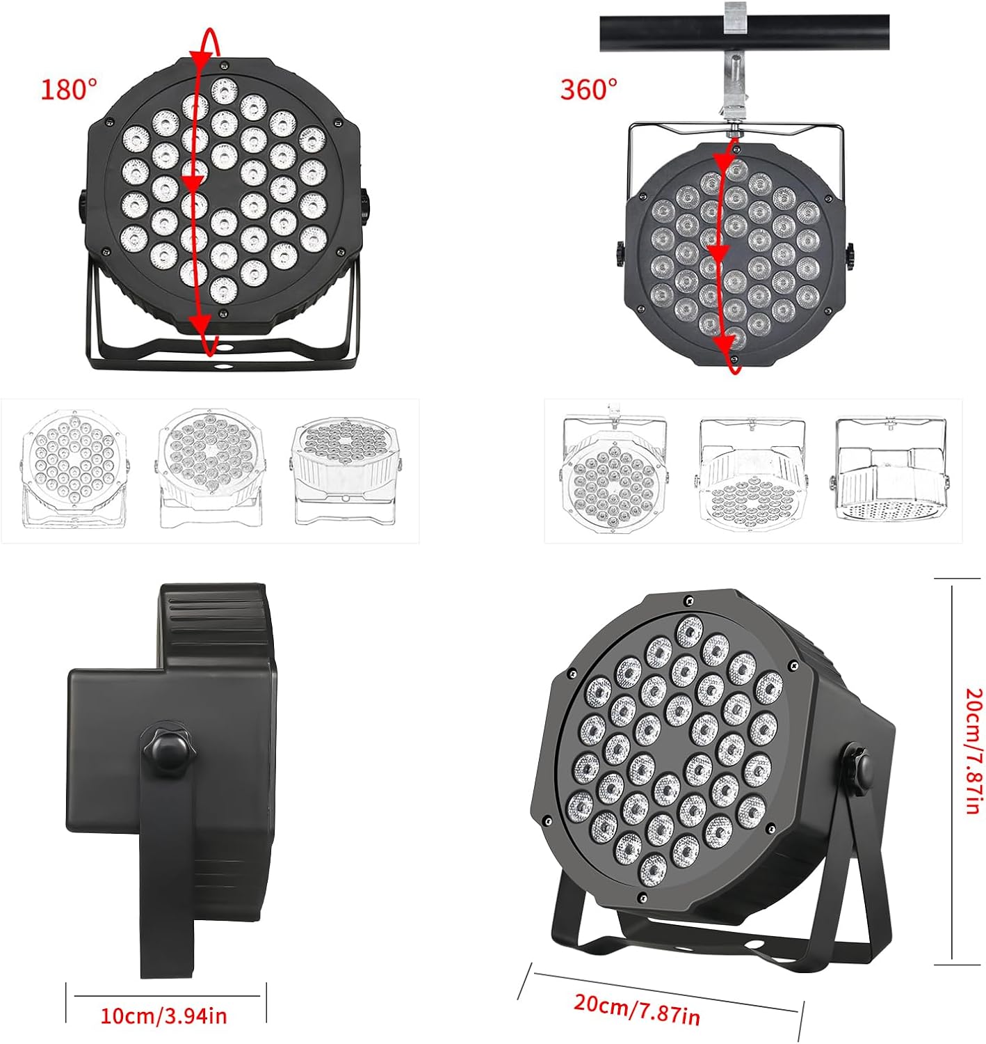 Luz de la etapa de 36 LED, luces del par del control de DMX ...