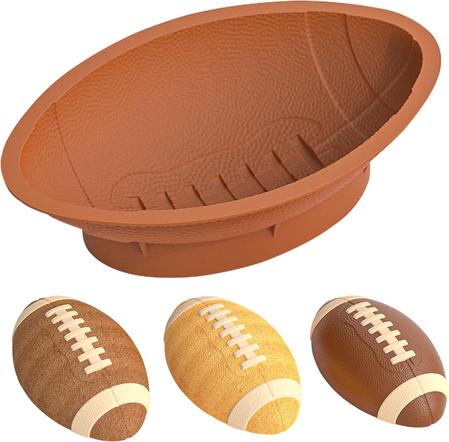 Amazon.com: Thienlee Large 3D Football Cake Mold, Silicone Cake Pans ...