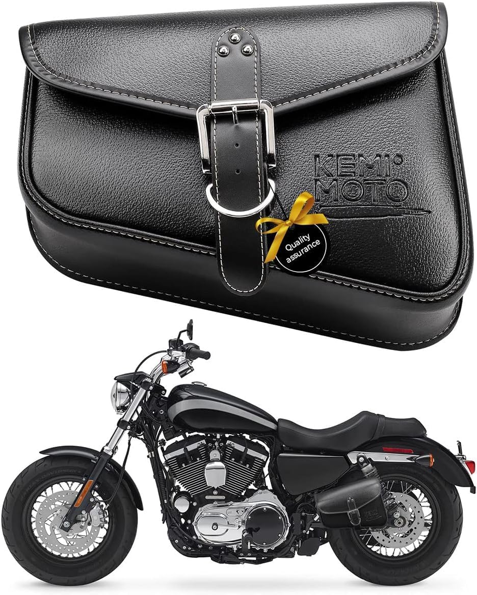 Amazon.com: KEMIMOTO Motorcycle Swing Arm Bag Synthetic Leather 10L ...