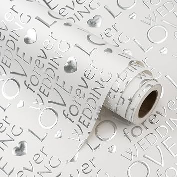 Amazon.com: WRAPAHOLIC 3D Kraft Wedding Wrapping Paper Roll - Mini Roll ...