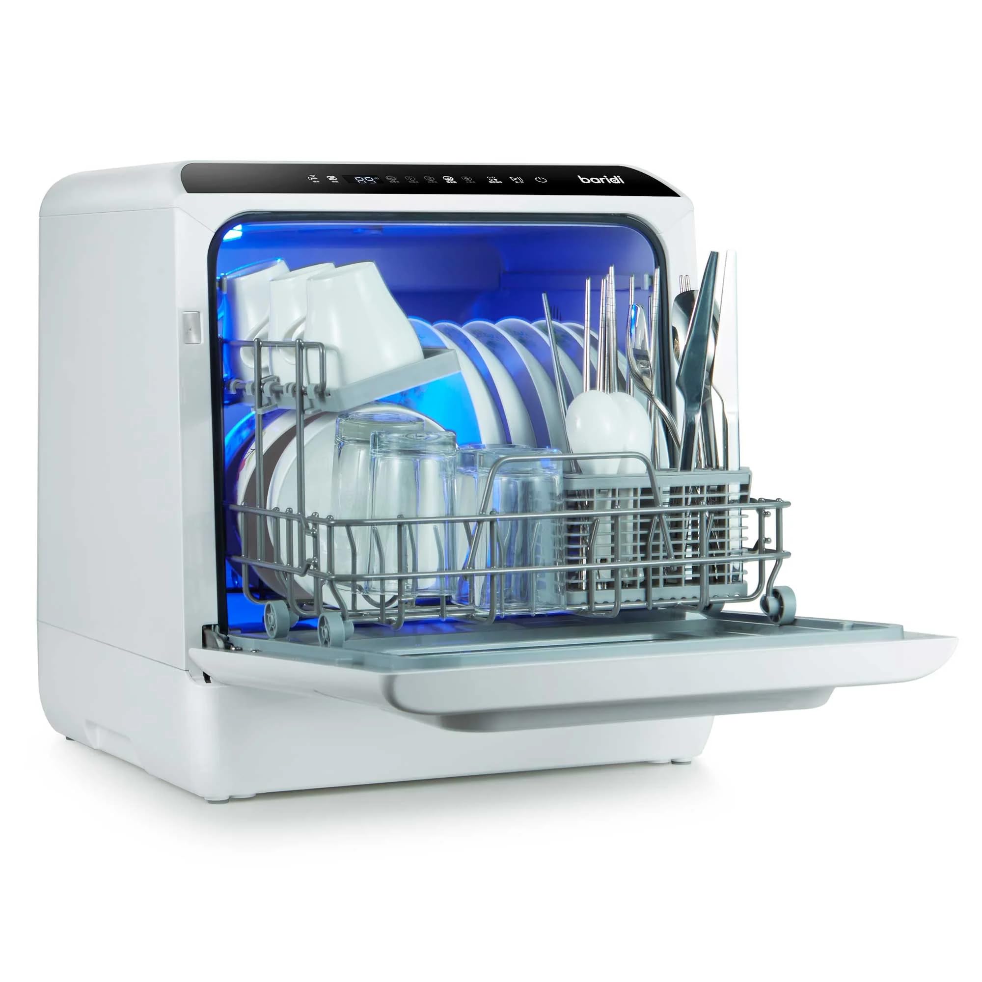 Mini Portable Tabletop 5L Dishwasher with 2-4 Place Settings, 5 Wash ...