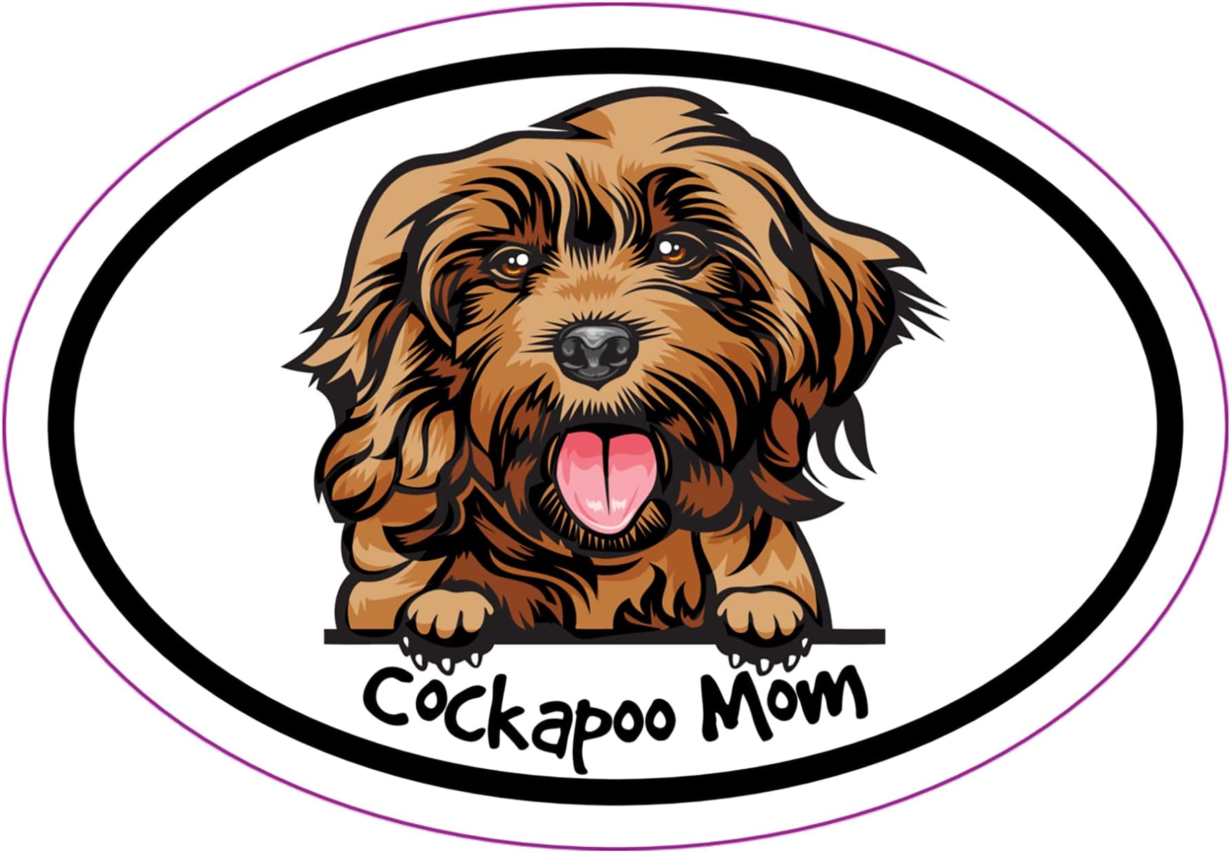 Amazon.com: WickedGoodz Oval Cockapoo Mom Magnet - Dog Breed Magnetic ...