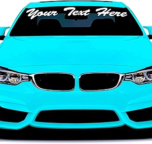 Amazon.com - Custom Windshield Decal (Any Size, Any Color) for Car ...