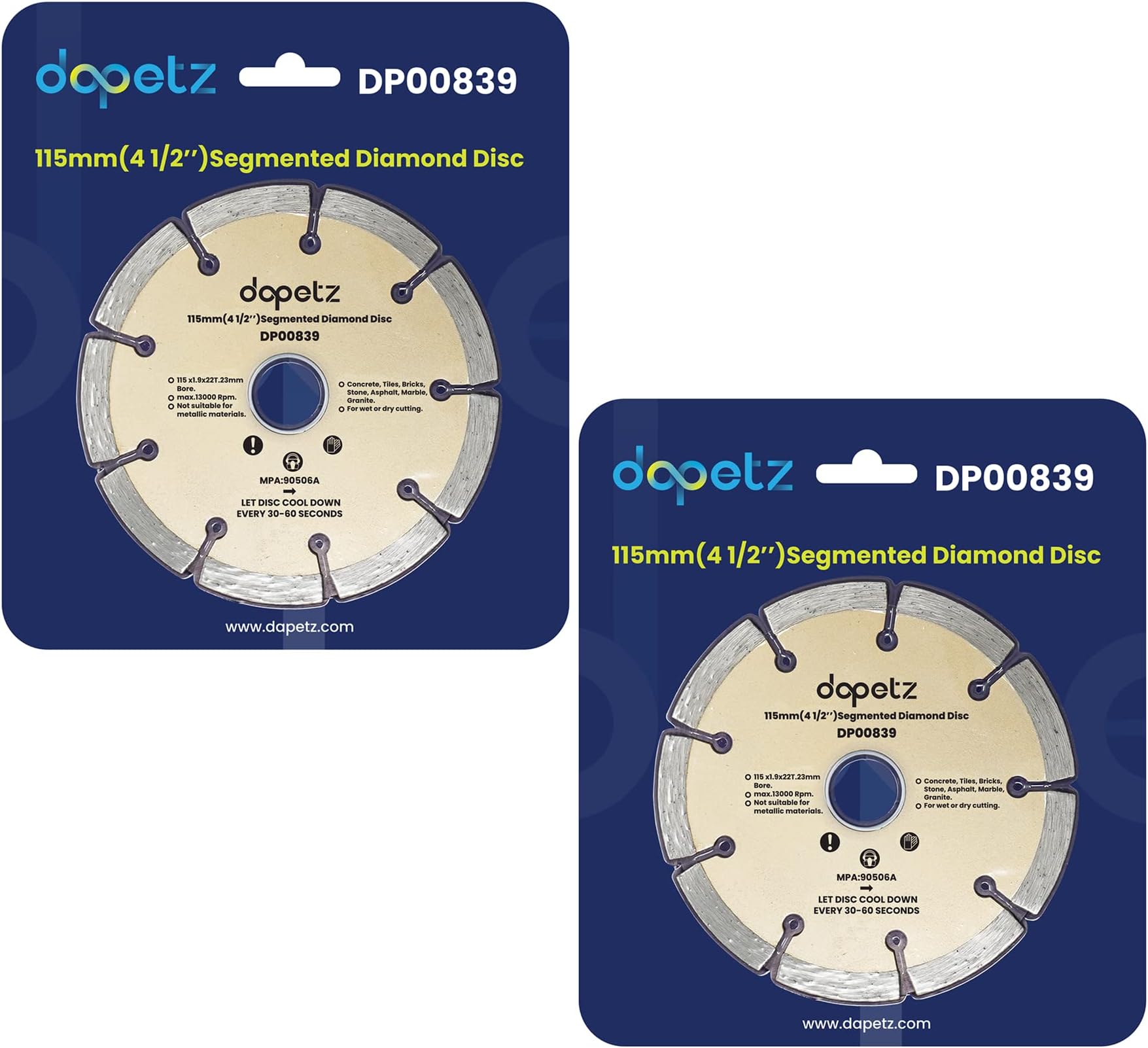 Tech Traders ® 3 x 115mm 4.5" Diamond Disc Cutting Blade Angle Grinder ...