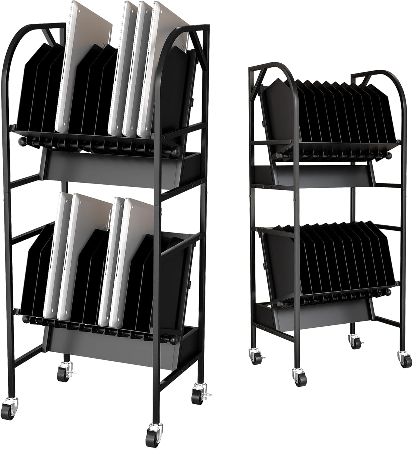 Amazon.com: AIWFL 20 Device Laptop Charging Cart, 2 Tier Mobile Open ...