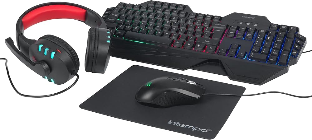 Amazon.com: Intempo EE7223STKUK7 Quest Gaming Set, Backlit Keyboard ...
