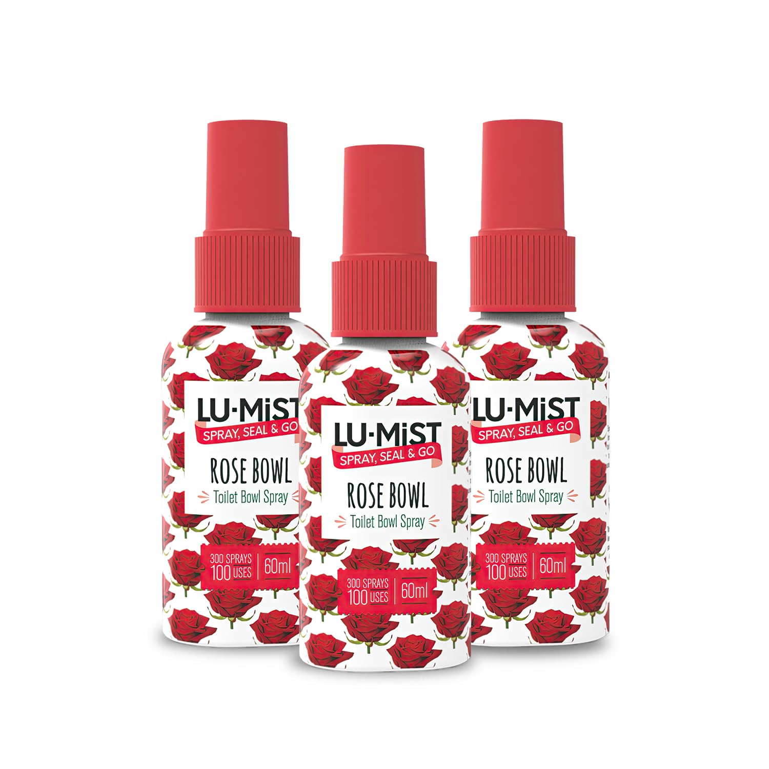 Lu-Mist 3 x 60ml Rose Toilet Bowl Spray (Pack of 3) : Amazon.co.uk: Grocery