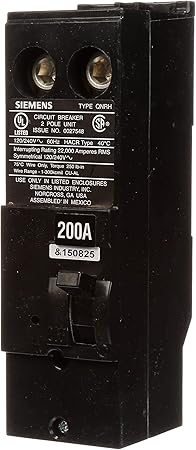 Siemens QN2200RH 200-Amp 2 Pole 240-Volt Circuit Breaker - Amazon.com