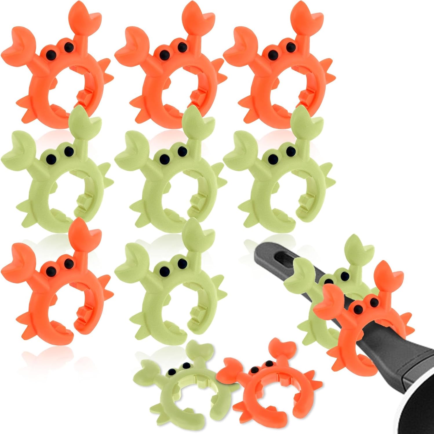 Amazon.com: KTZCTPCA 12Pcs Creative Crab Shape Silicone Spatula Rack ...