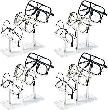 Amazon.com: Sintuff 4 Pcs 3 Tier Acrylic Sunglasses Rack, Eyeglasses ...