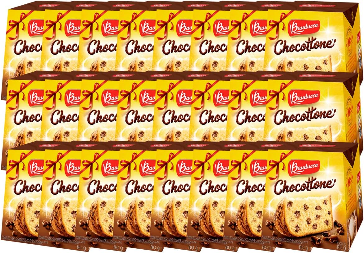 Kit 24 Mini Chocottone Gota Chocolate Chocotone Bauducco 80g | Amazon ...