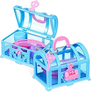 Amazon.com: Little Girl Treasure Box Kids Jewelry Pretend Treasure ...