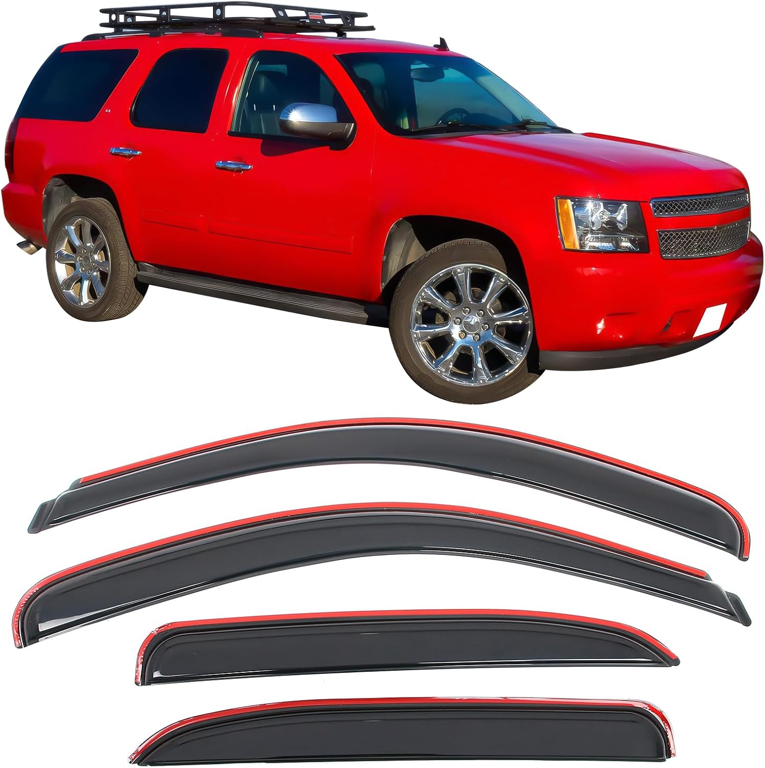 Amazon.com: IKON MOTORSPORTS in Channel Window Visors Compatible with ...