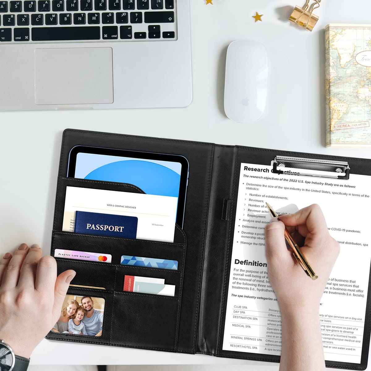 Snapklik.com : Glitter Padfolio/Resume Portfolio Folder For Women Men ...