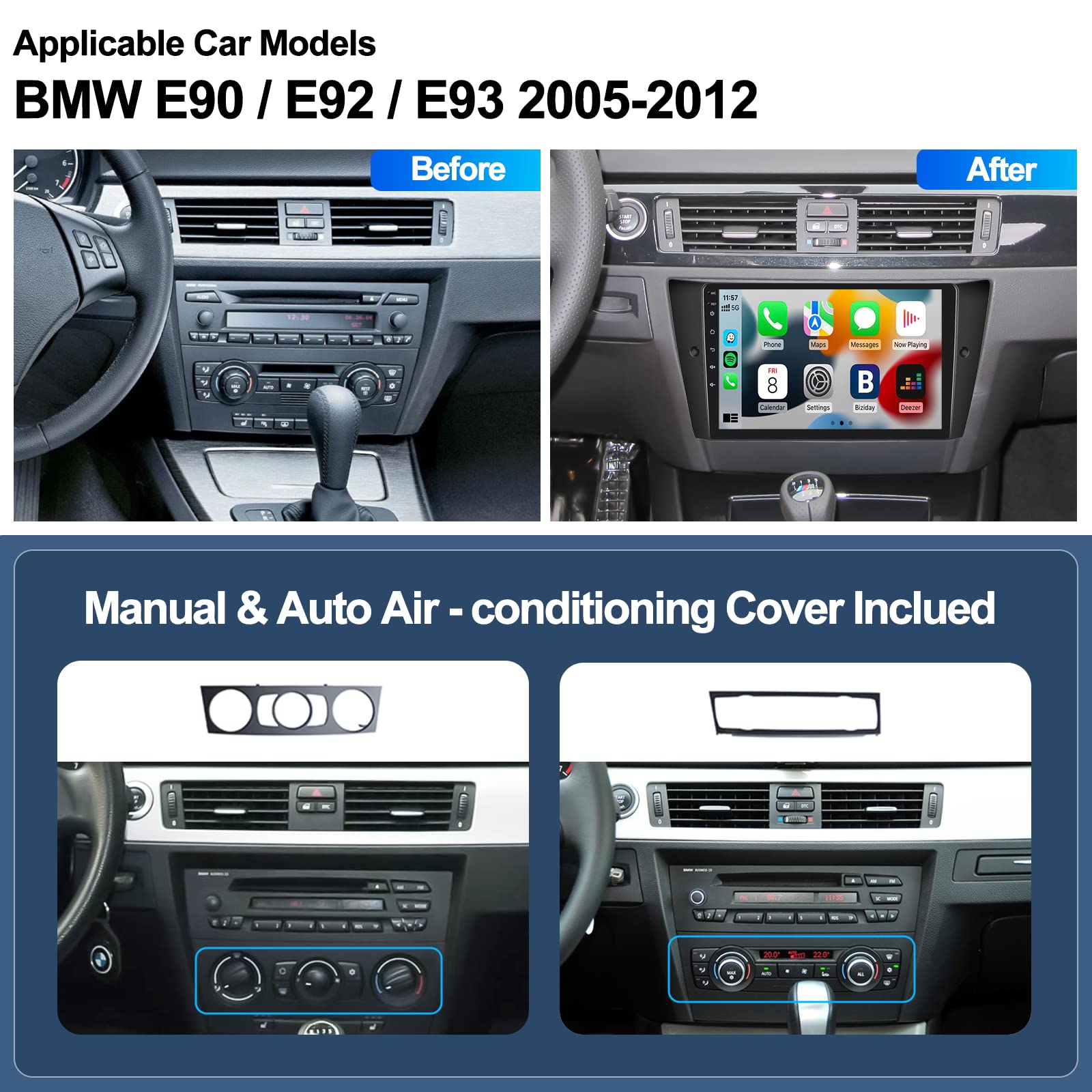Wireless Apple Carplay Android Auto BMW E90 E91 E92 E93 BMW, 50% OFF