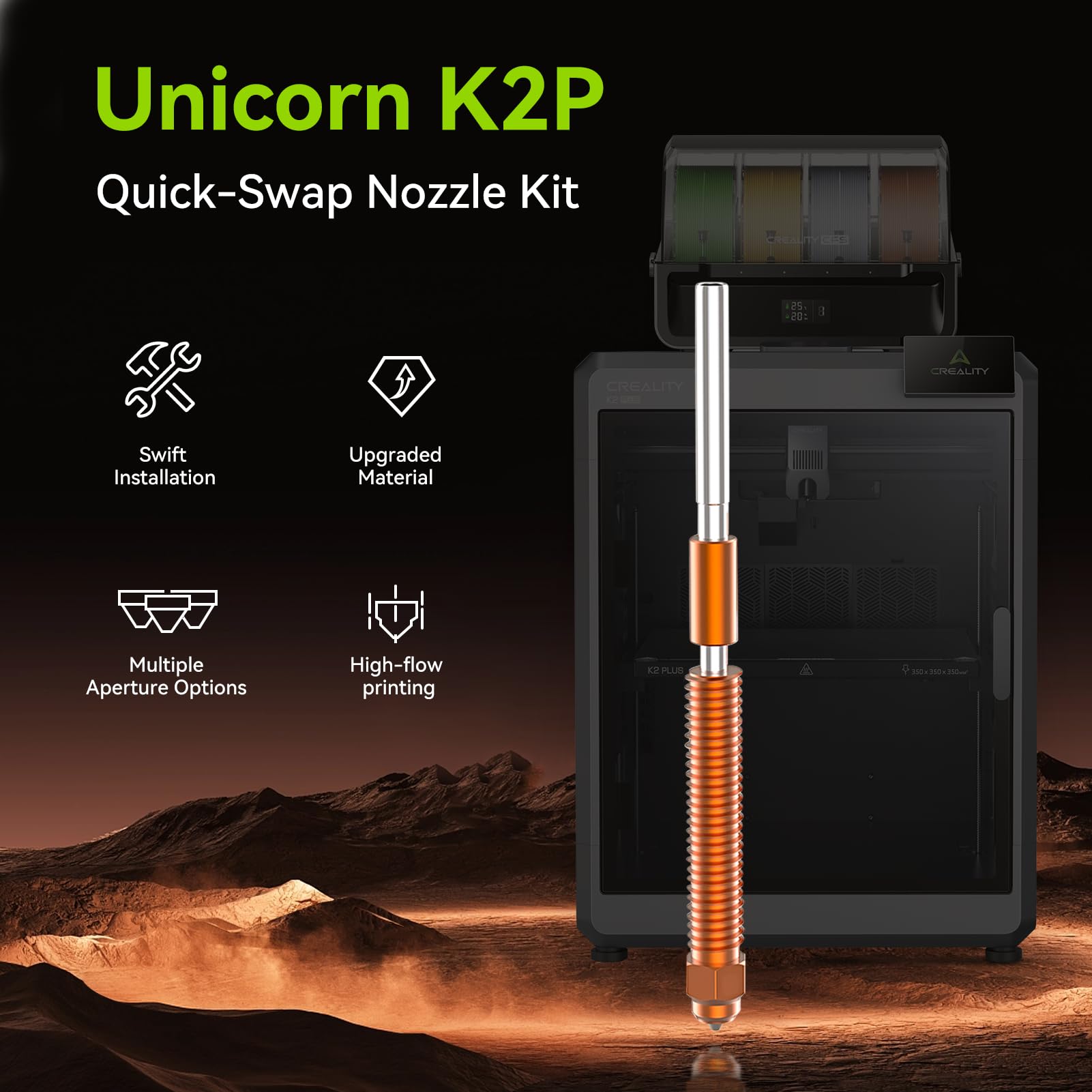 Snapklik.com : Creality Unicorn K2P Quick-Swap Nozzle 0.6mm For K2 Plus ...