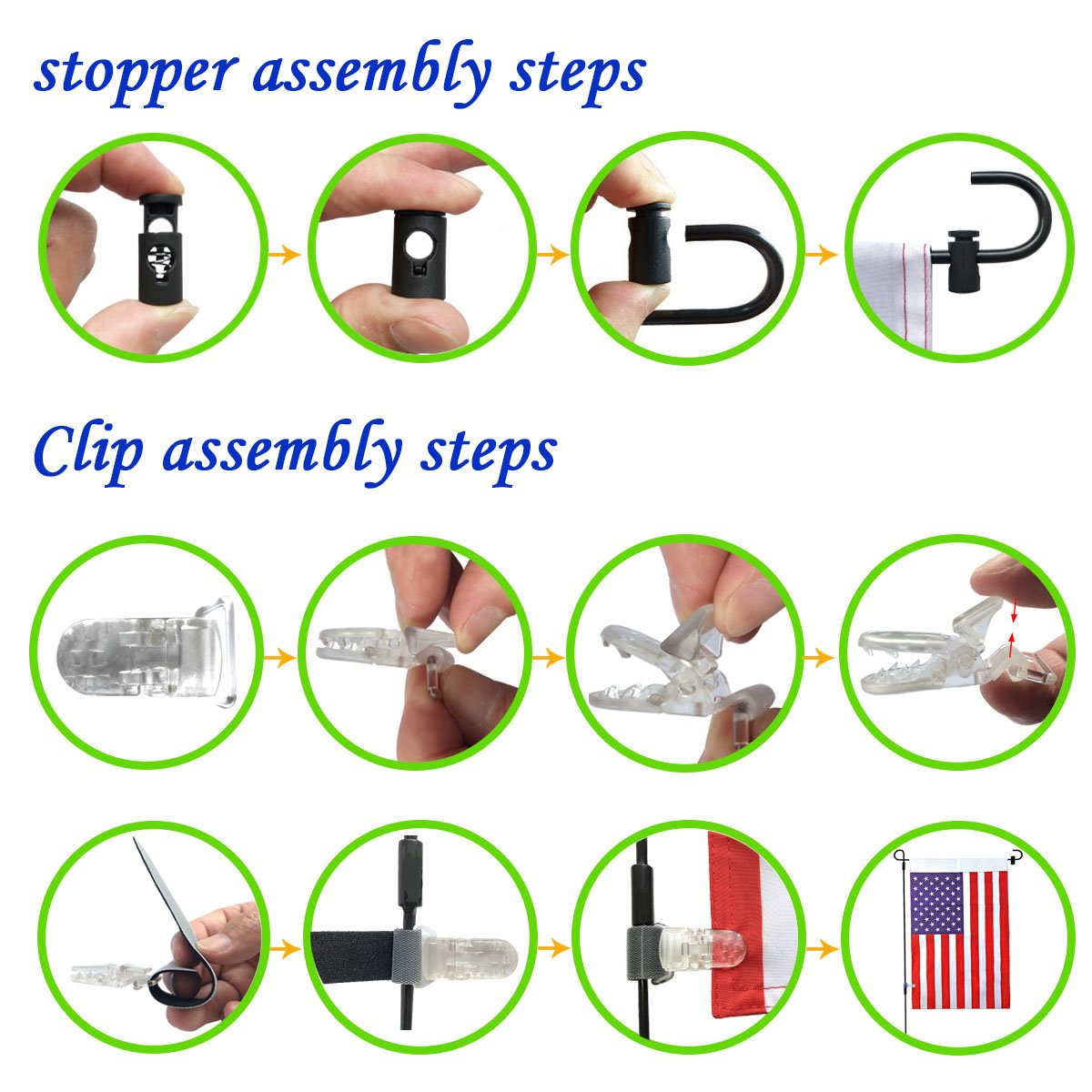 Snapklik.com : Garden Flag Rubber Stoppers And Tiger Anti-Wind Clips ...