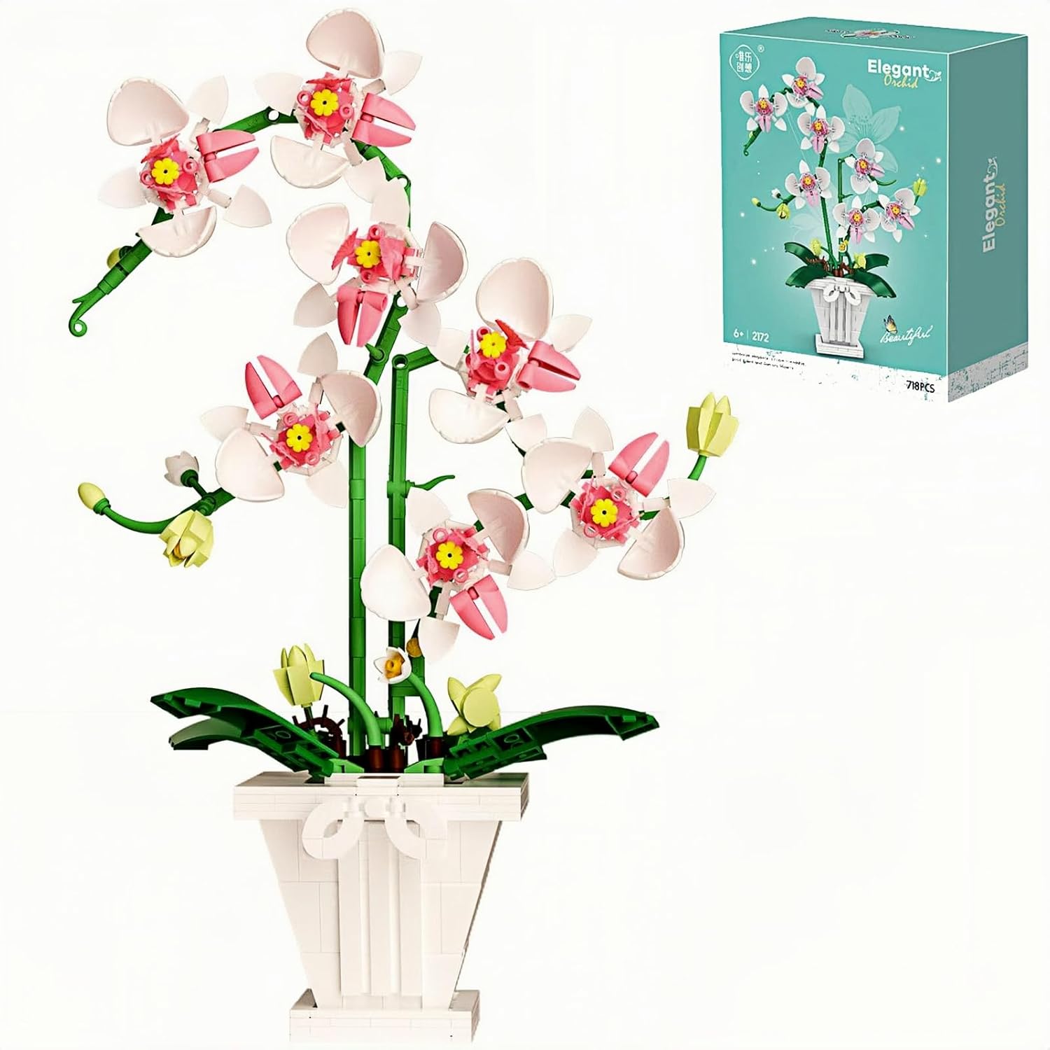 Amazon.com: Orchid Flower Bouquet Set Compatible with Lego, Orchids ...