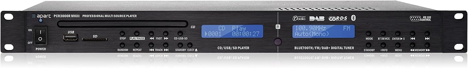 APART AUDIO PCR3000R MKIII CD/USB/SD/Bluetooth/FM : Amazon.co.uk ...