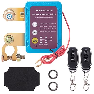 Amazon.com: EEAEE 12V Remote Battery Disconnect Kill Switch - 240A ...