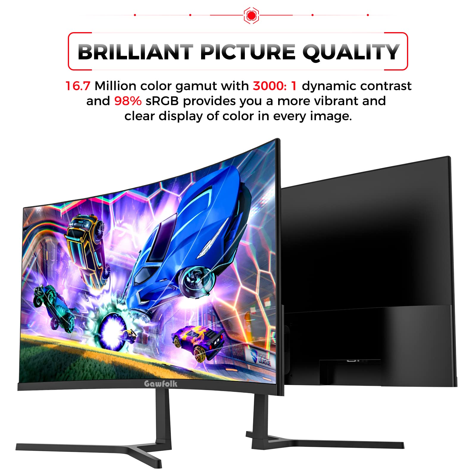 Gawfolk 24” Curved Monitor 75...B0B4W9SK4Z | Encarguelo.com