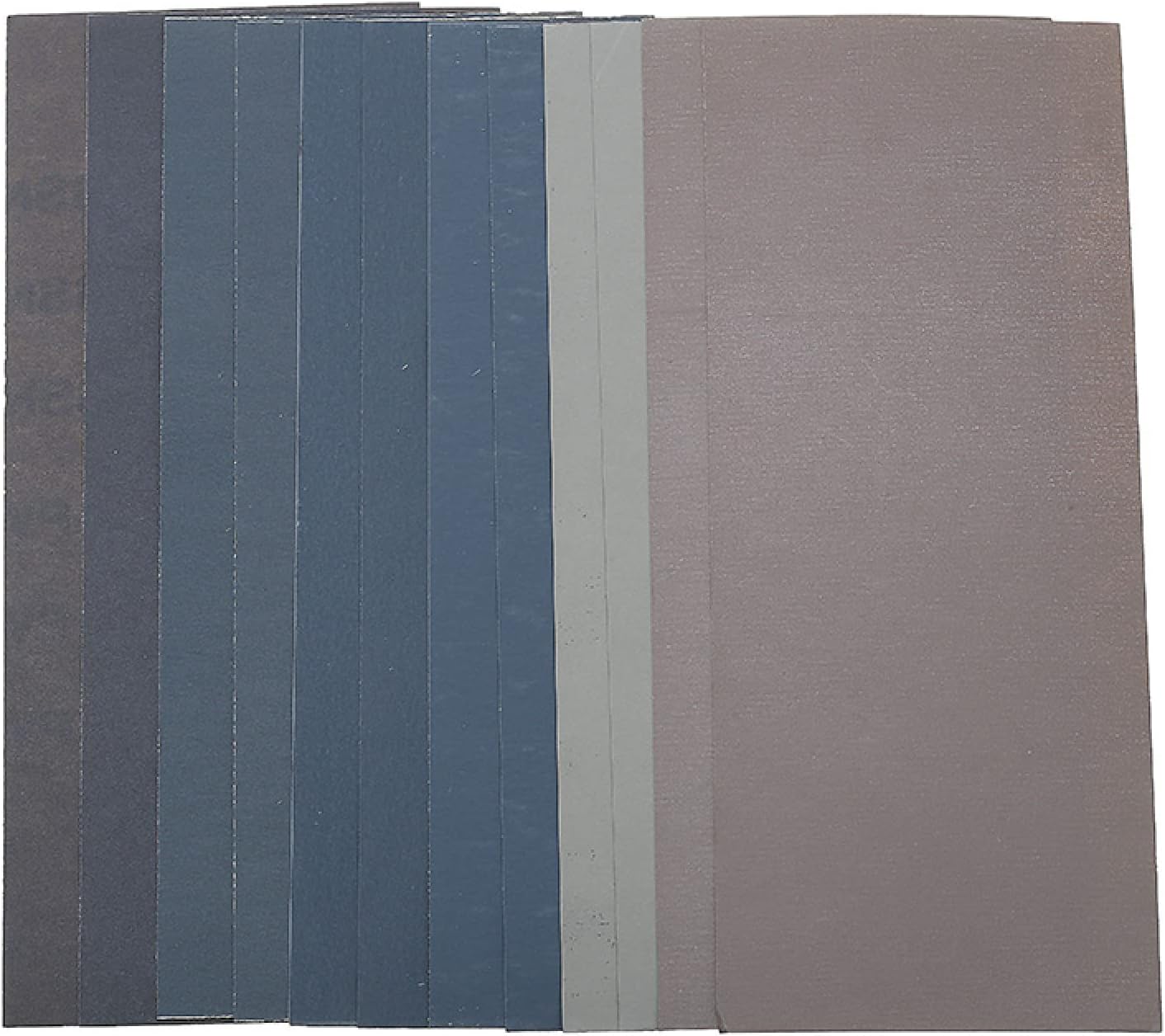 12 Sheets Polishing Sandpapers Dry/Wet Abrasive Paper Sheets Assortment ...