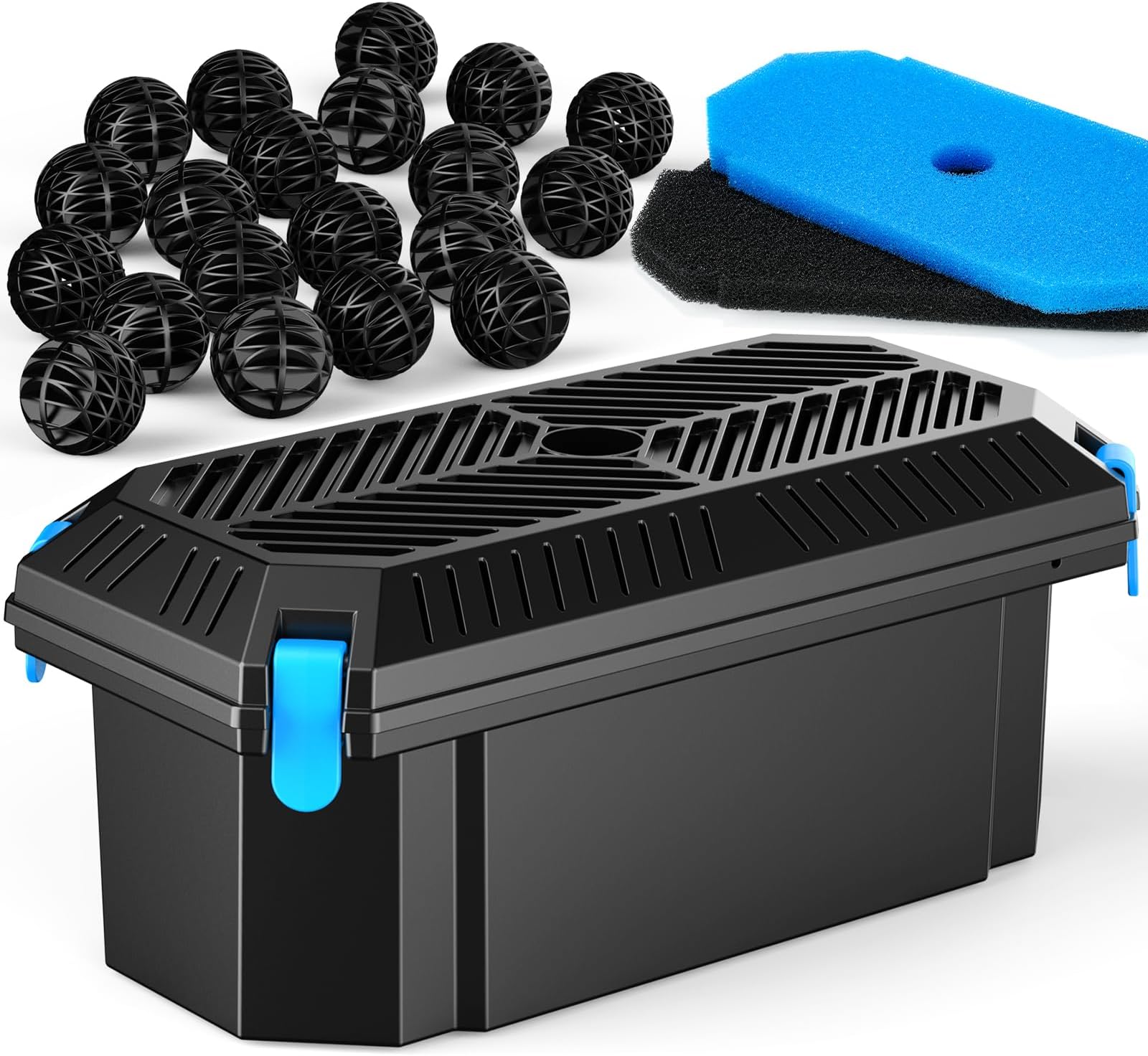 Amazon.com: POPOSOAP Pond Waterfall Box with Pond Filter Kit Built-in ...