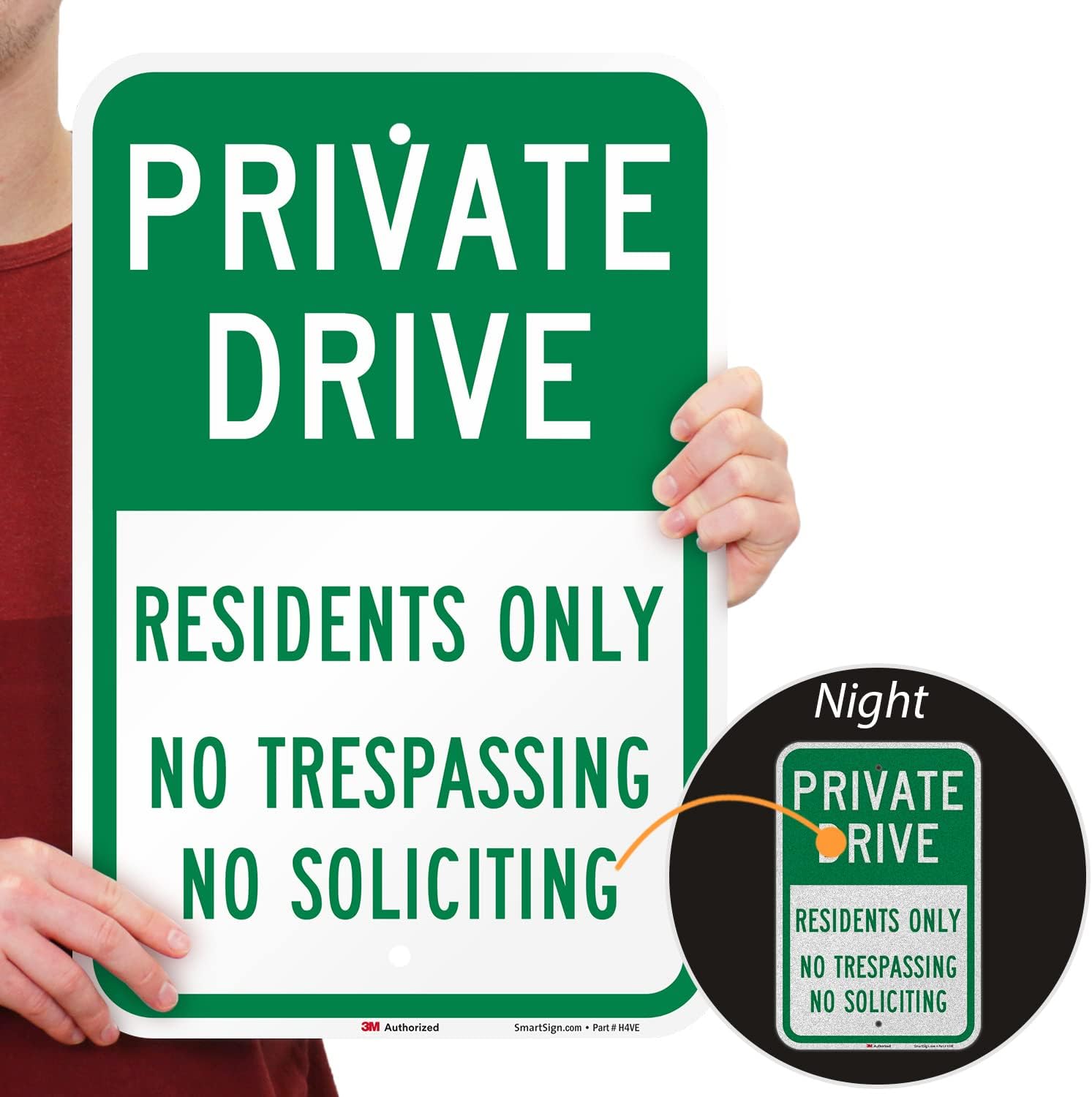 Buy SmartSign 18 x 12 inch “Private Drive - Residents Only, No ...
