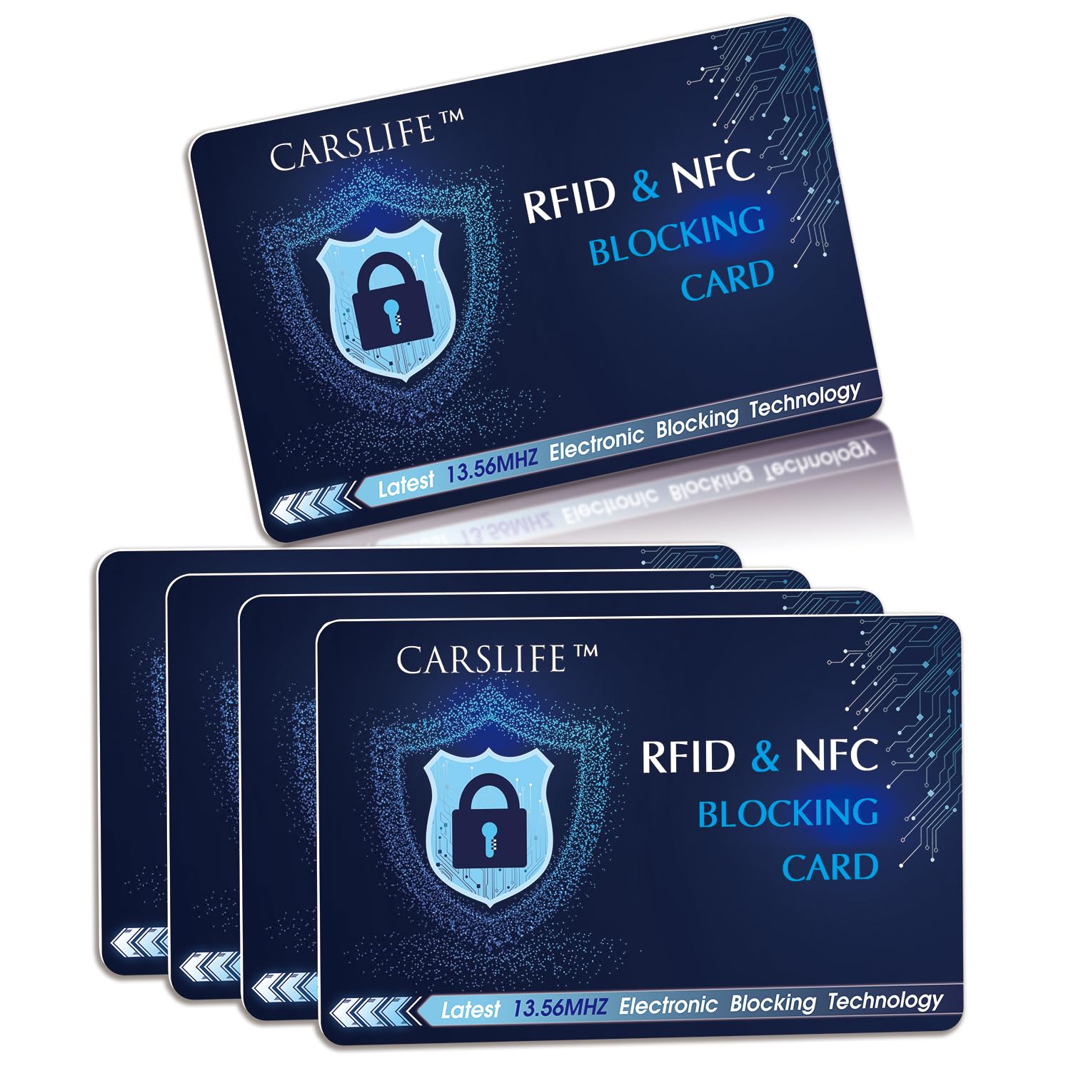 Amazon.com: CARSLIFE RFID Blocking Card 5 Pack Contactless NFC Bank ...