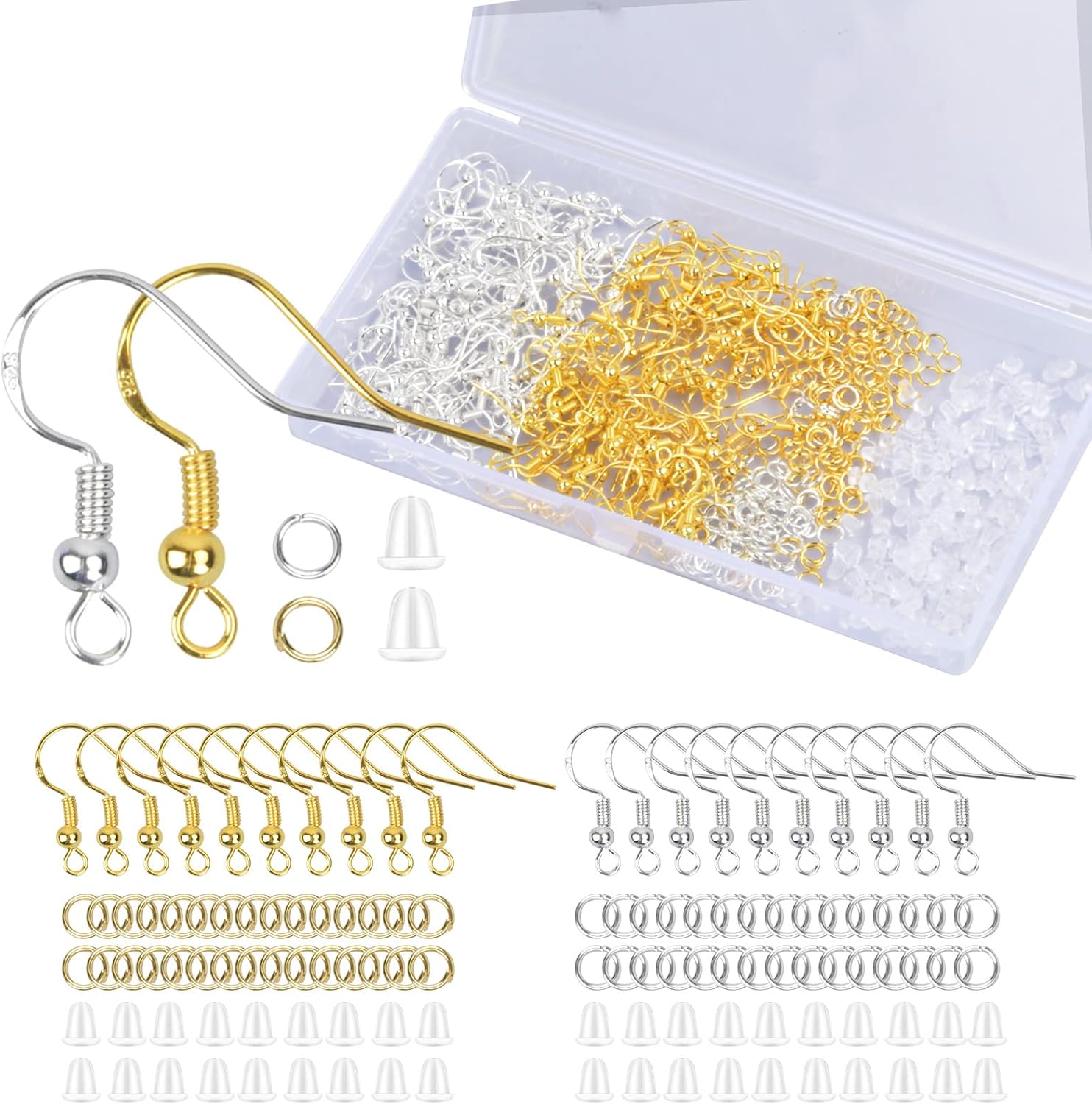 Ohrring Haken 600 Stück DIY Ohrhänger Schmuckherstellung Ohrhaken ...