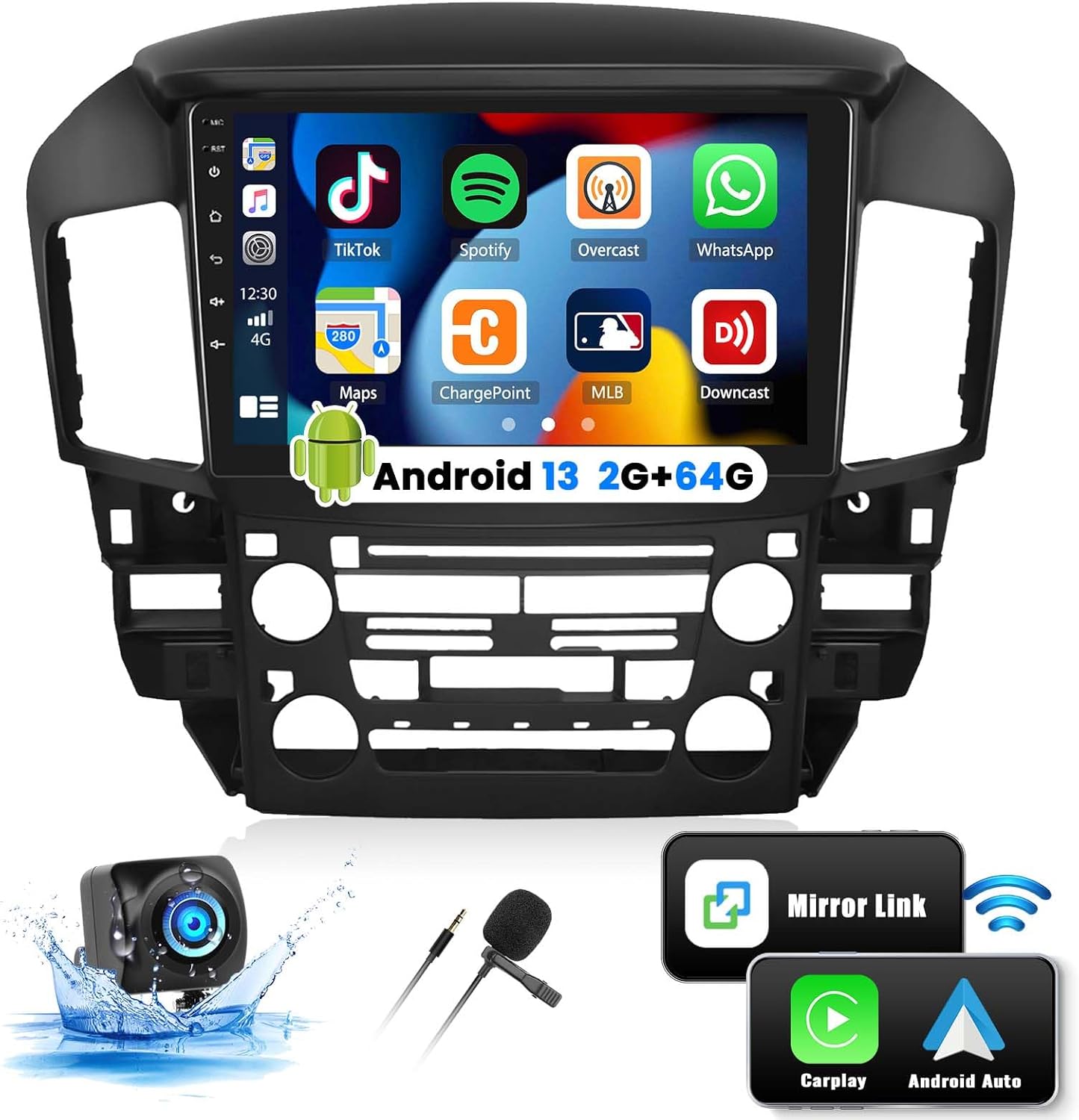 Amazon.com: UNITOPSCI 2G+64G Android Car Stereo Radio for Lexus RX300 ...